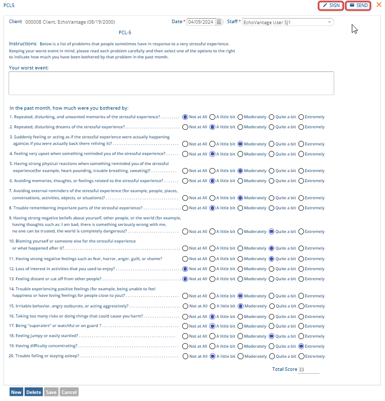PCL-5 Assessment (EchoVantage)