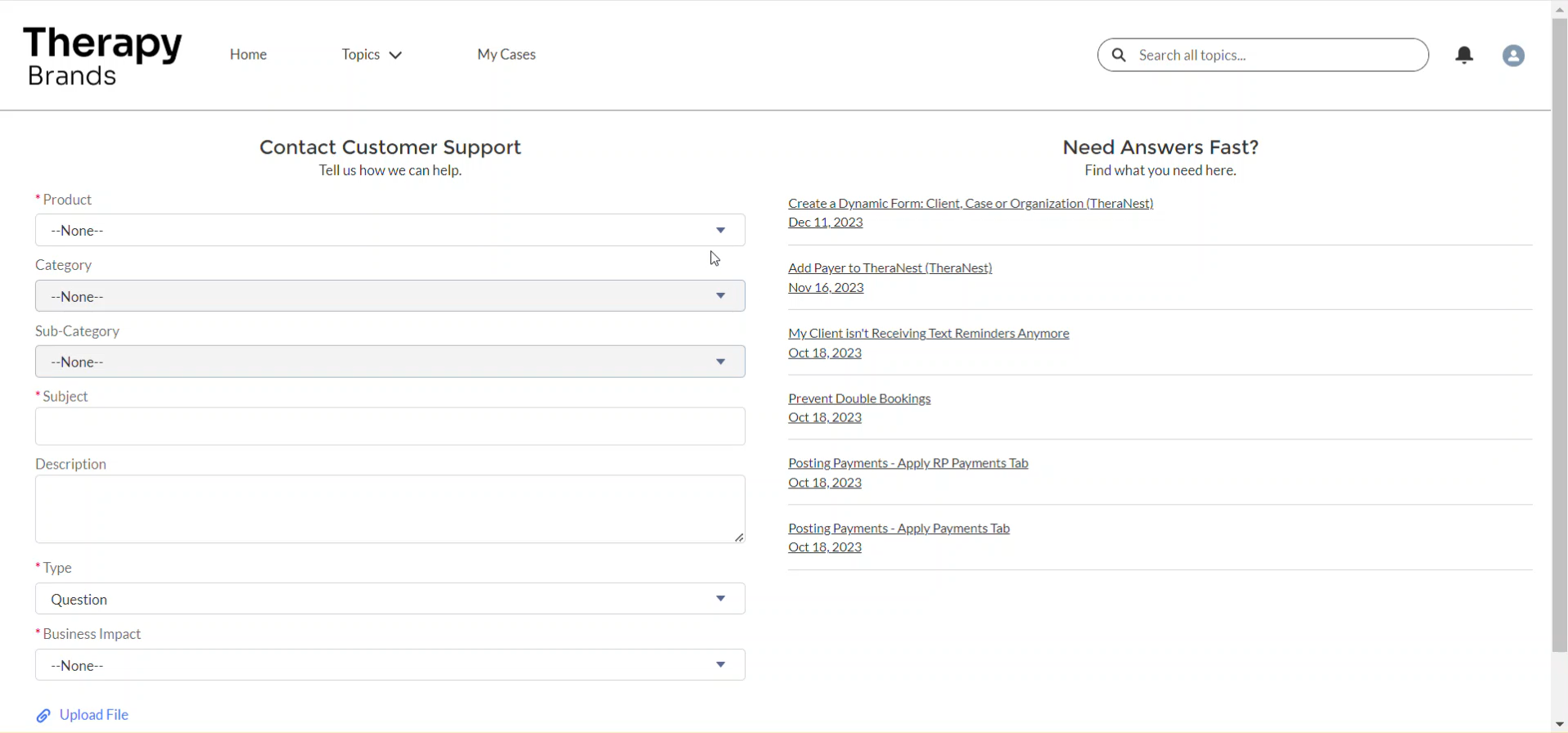 Send a Support Request to Procentive (Procentive)