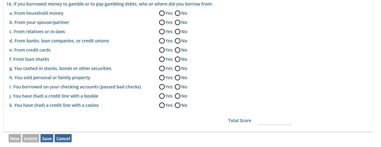 SOGS Assessment (EchoVantage)