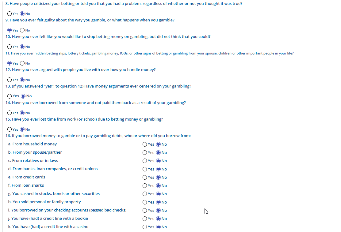 SOGS Assessment (EchoVantage)