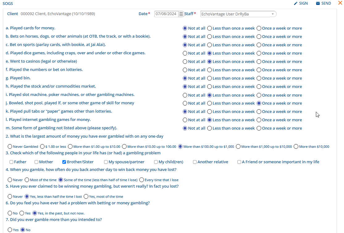 SOGS Assessment (EchoVantage)