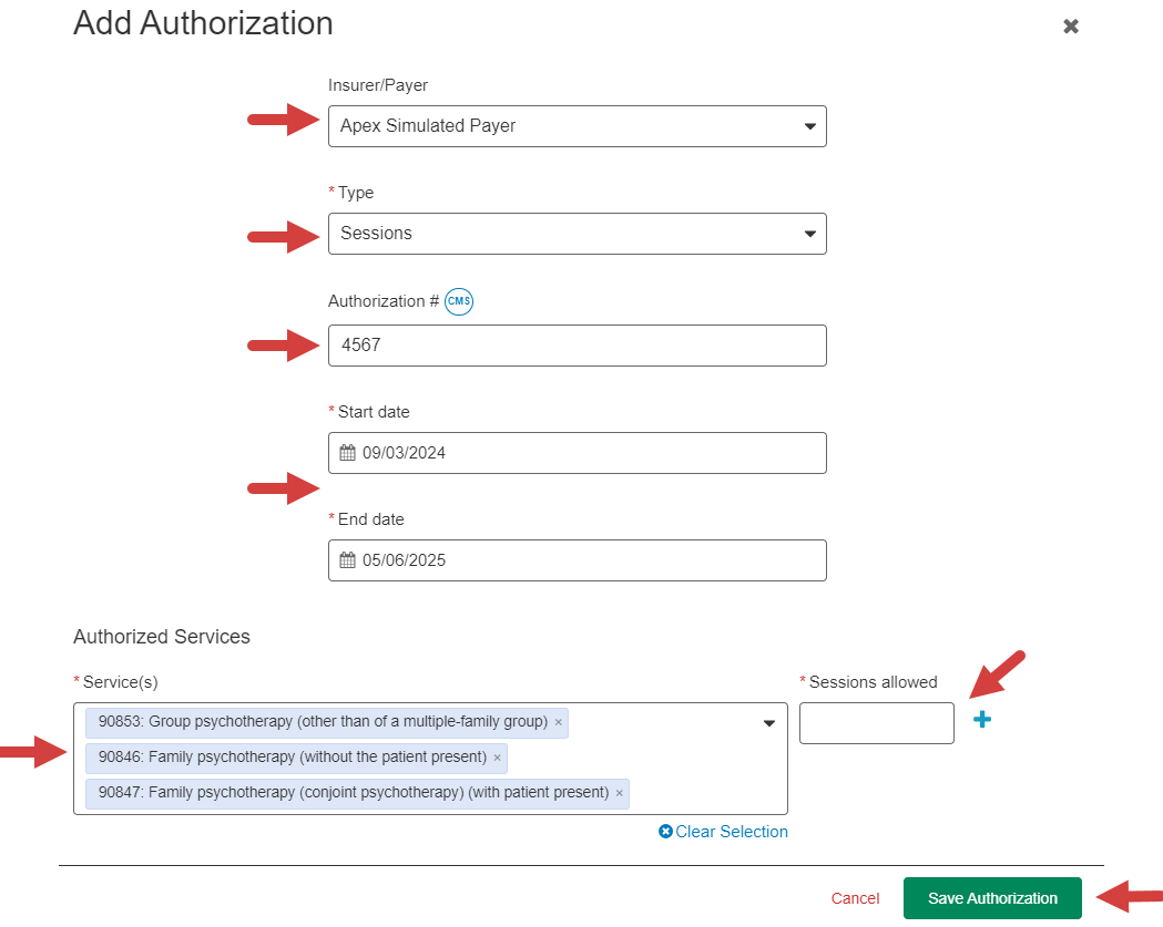 Add Client Authorizations (My Clients Plus 3.0)