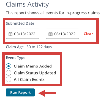Claims Activity Report (TheraNest)